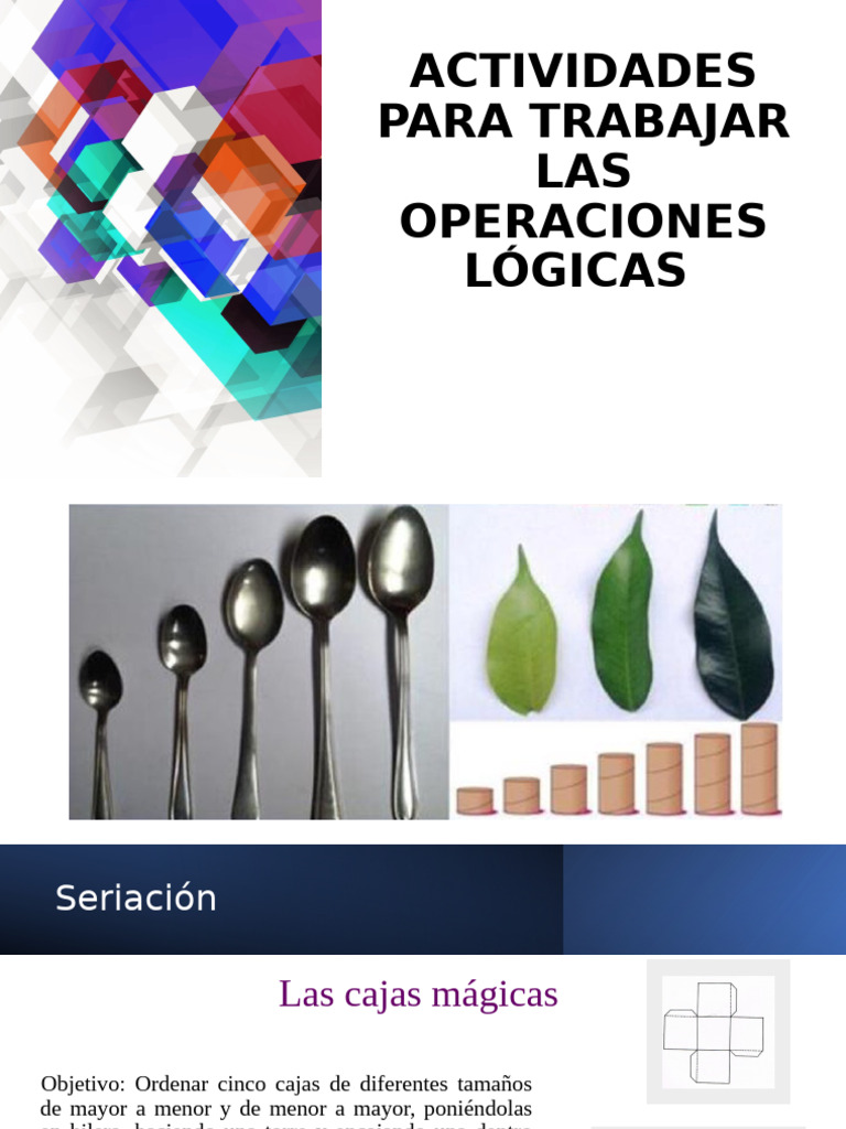 Actividades para Trabajar Las Operaciones Lógicas | PDF