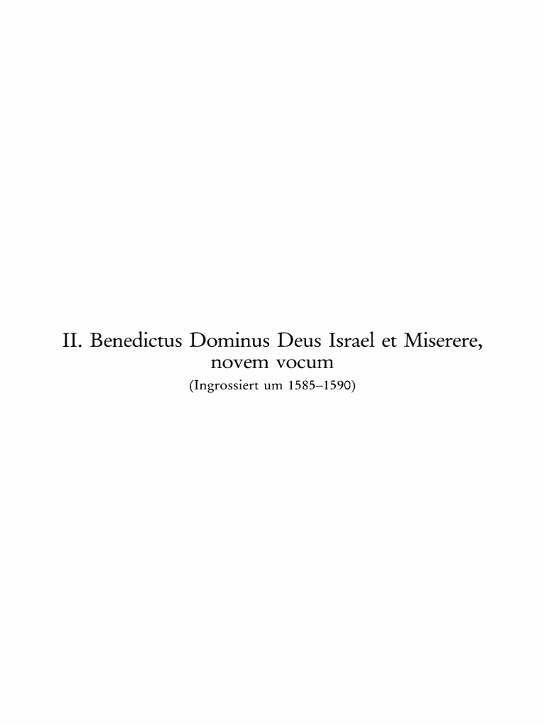 Benedictus Dominus Deus Israel | PDF