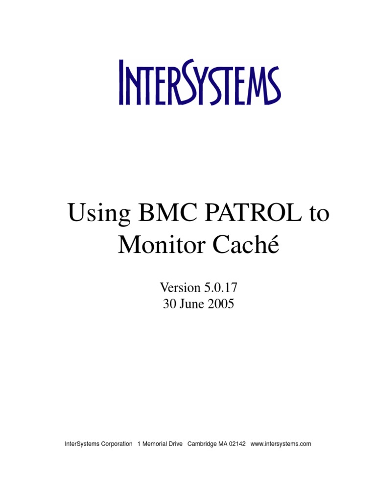 Using Bmc Patrol To Monitor Caché 30 June 2005 Pdf Command Line