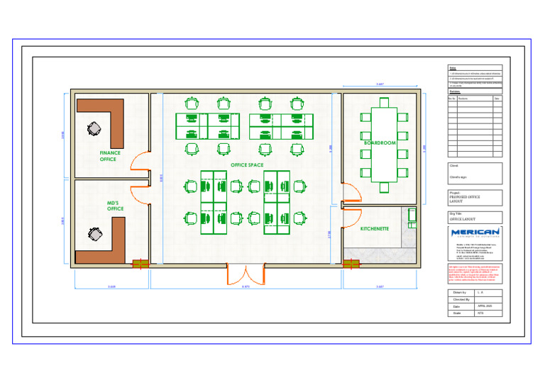 Proposed Office Layout Plan 2025 | PDF