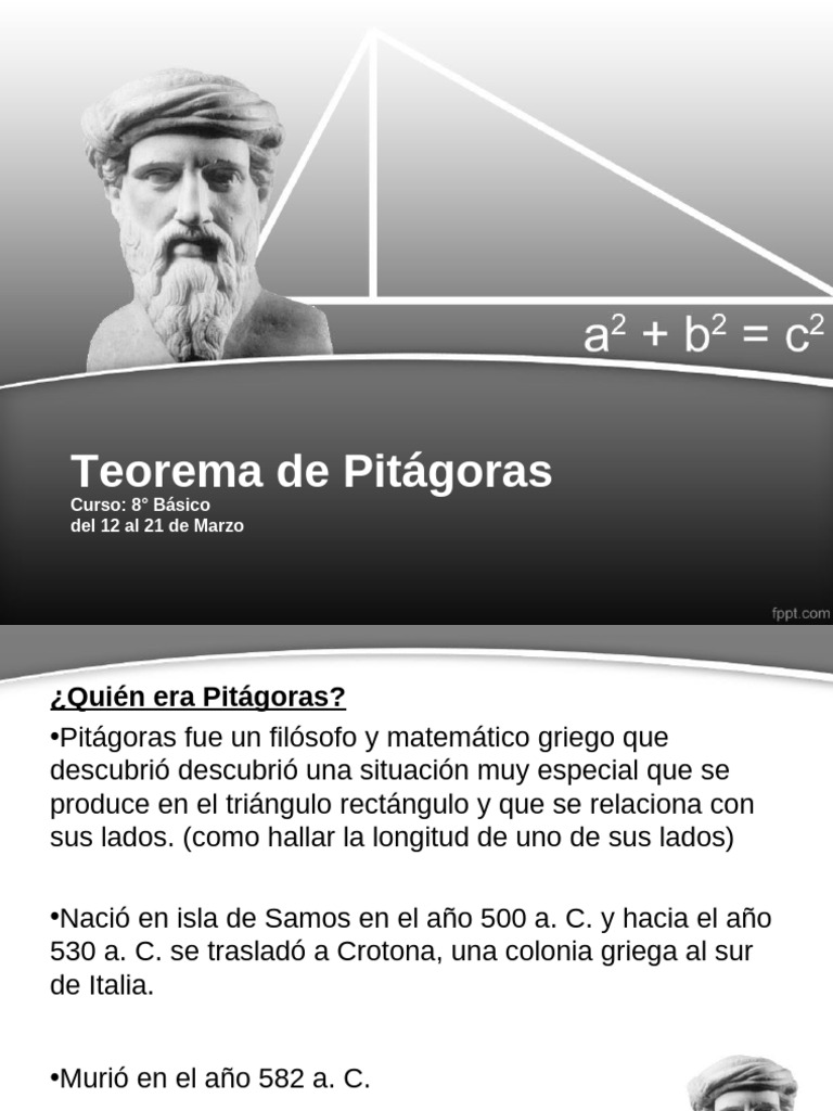 Teorema de Pitágoras: Curso: 8° Básico Del 12 Al 21 de Marzo | PDF ...