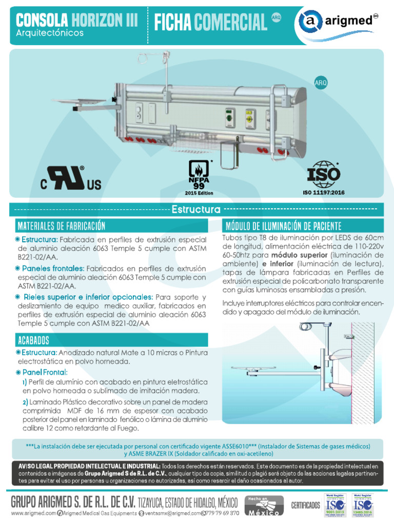 Ficha-Panel de Cabecera - Consola Horizont - Hiii - Aviso - Legal - C | PDF