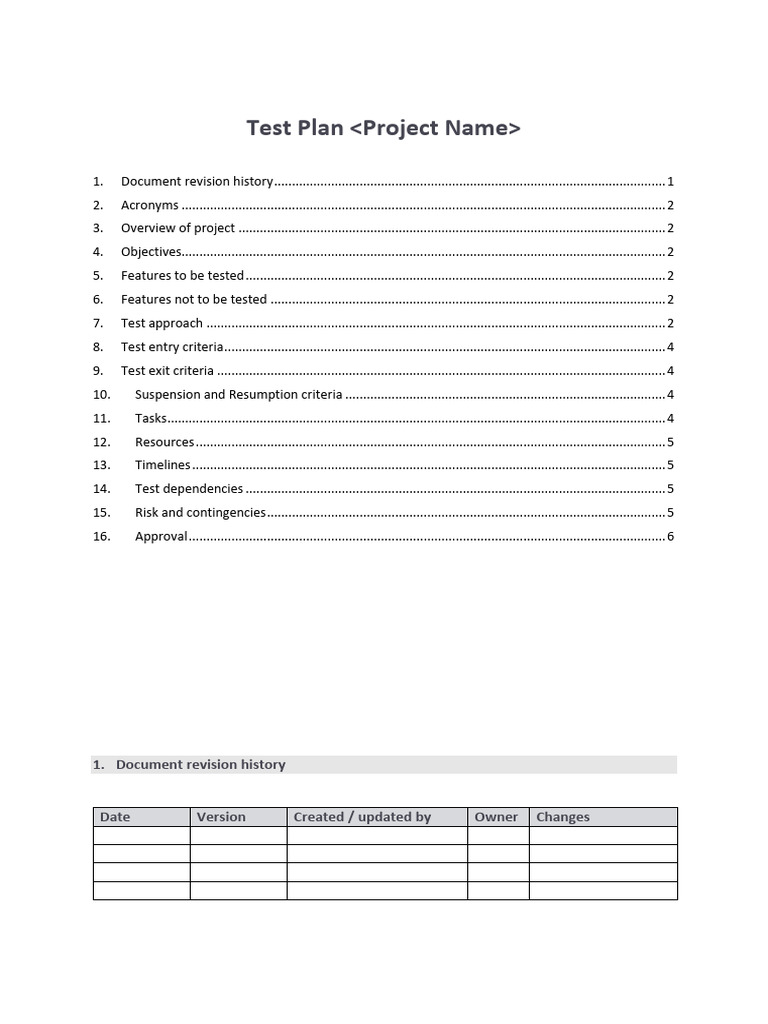 Test Plan Best Template | PDF | Software Testing | Computing