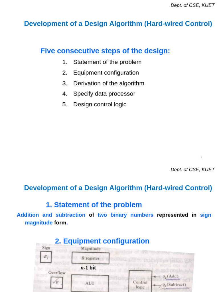 Hard-Wired Control Logic Design | PDF | Central Processing Unit | Bit