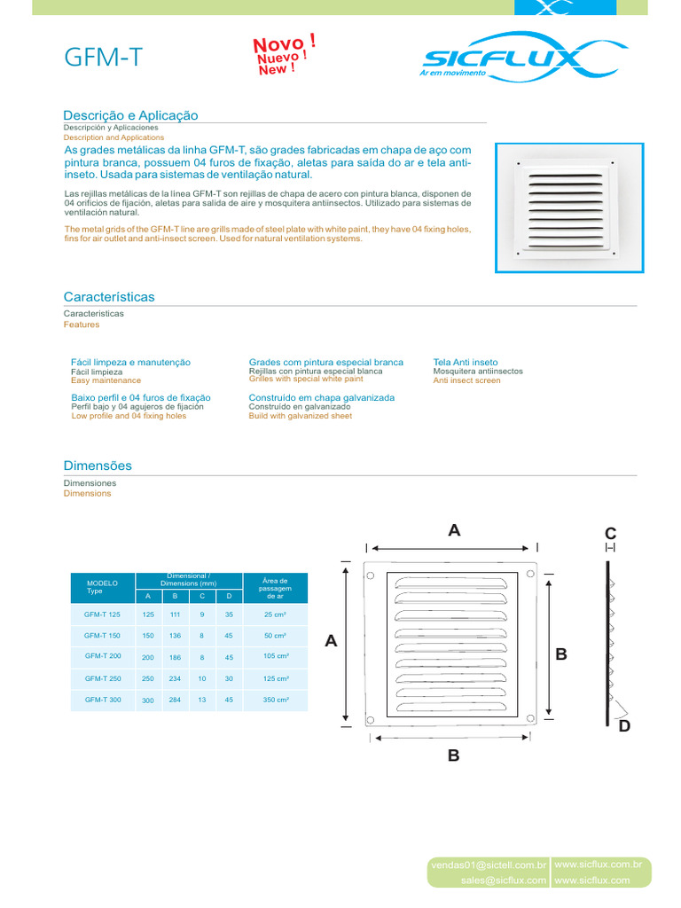 Especificacoes Tecnicas Grades Metalicas GFM T | PDF | Metais