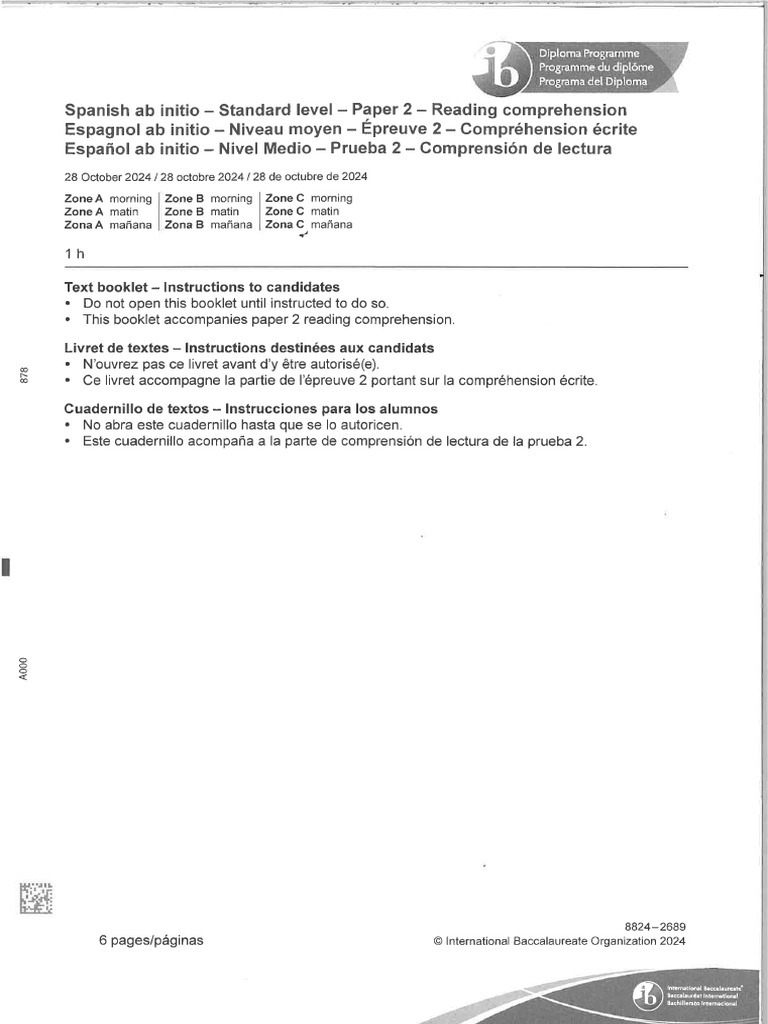 Ab Initio - Reading - November 2024 - Texts | PDF