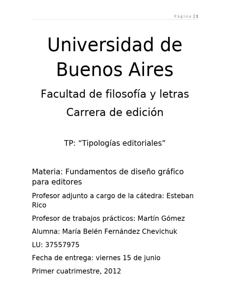 Ejemplo1 Tp Tipologías | PDF | Tipografía | Libros