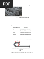 Cutting Length of Stirrups Calculation | PDF | Beam (Structure) | Bending