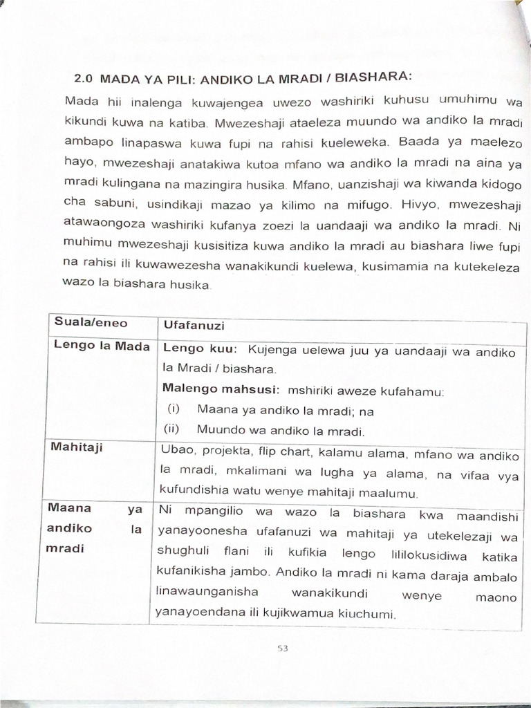 Andiko La Mradi | PDF