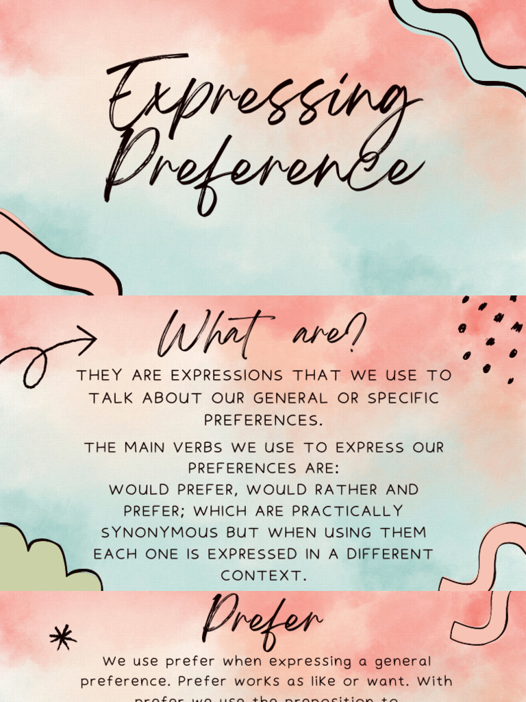 Expressing Preferences in English | PDF