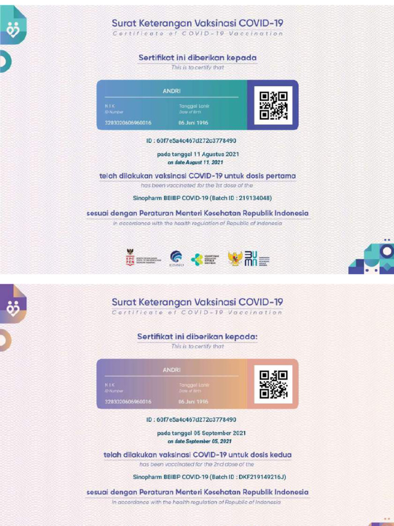 Vaksin 1, 2, & 3 | PDF