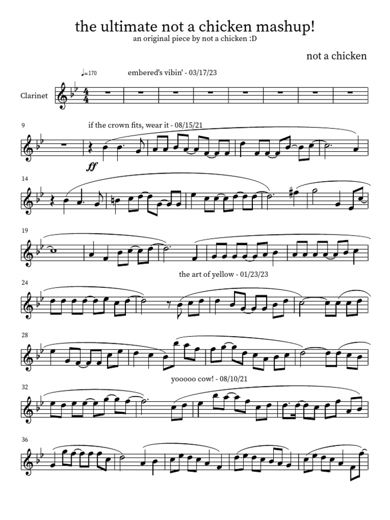 Ultimate Not a Chicken Mashup | PDF | Musical Techniques | Guitars