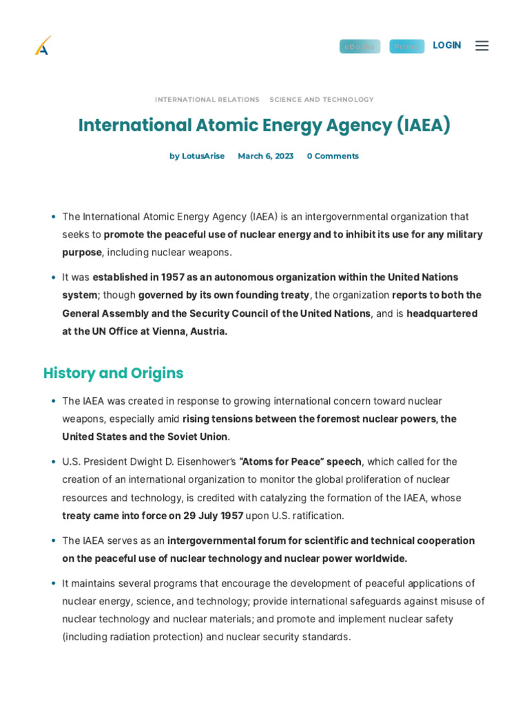 IAEA: Safeguards and Peaceful Use of Nuclear Energy | PDF ...