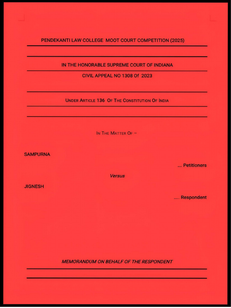 Moot Prepositon For Moot Court | PDF | Supreme Court Of The United ...