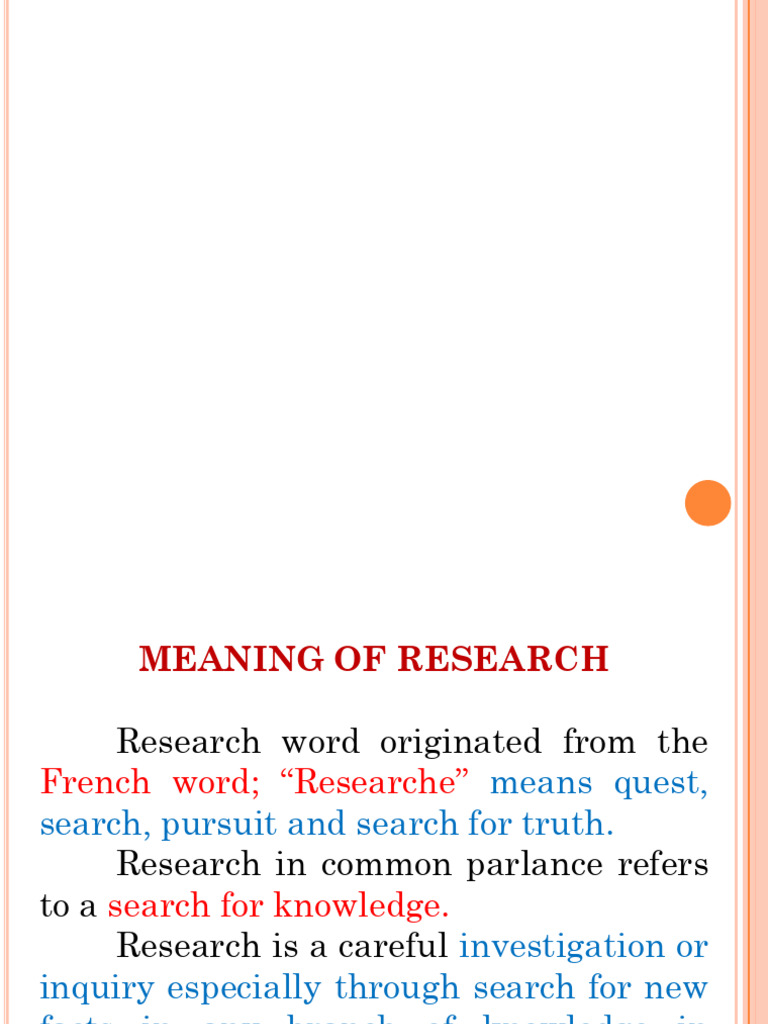 Understanding Research: Meaning & Types | PDF | Quantitative Research ...