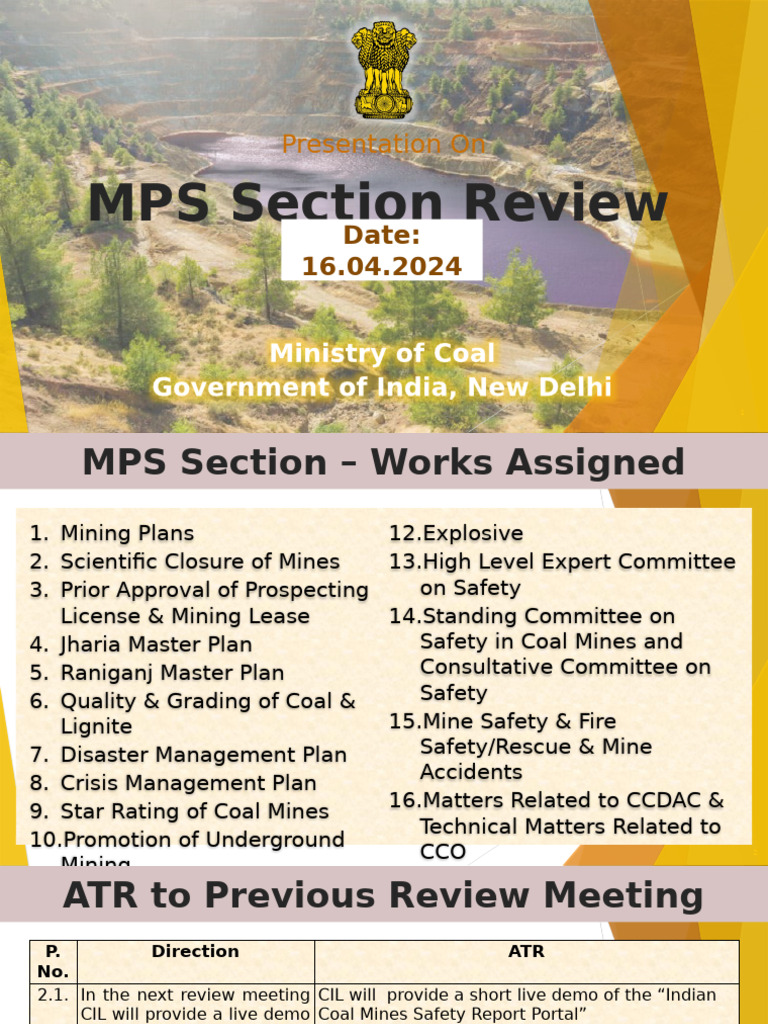 1. Final MPS Section Review 16.04.2024 | PDF | Coal | Mining
