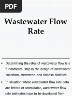 2lecture Wastewater Flow Rates | PDF | Sewage Treatment | Sanitary Sewer
