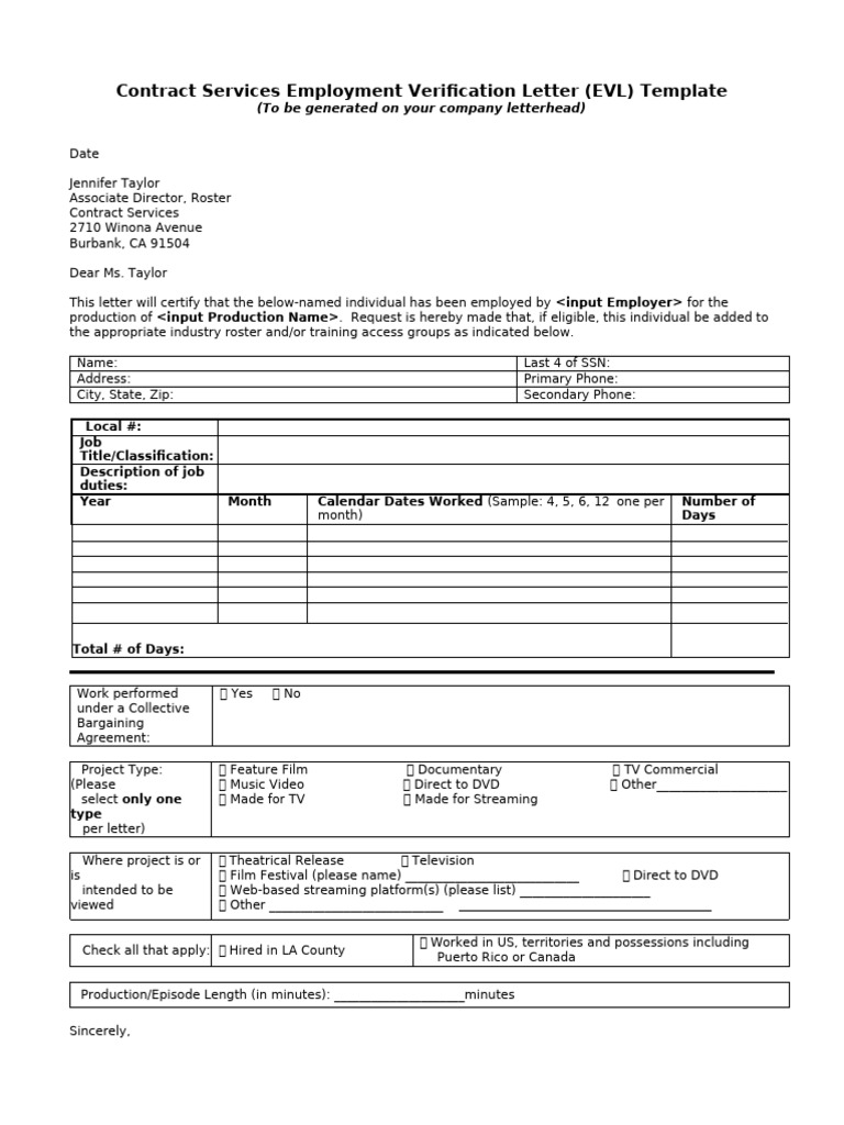 Sample EVL Template v01 | PDF