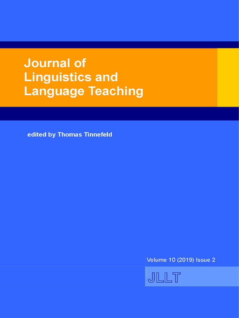JLLT Volume 10 (2019) Issue 2 | PDF | Academic Journal | Learning