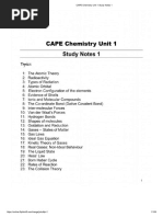 CAPE Chemistry Unit 1 Study Notes 1 | PDF