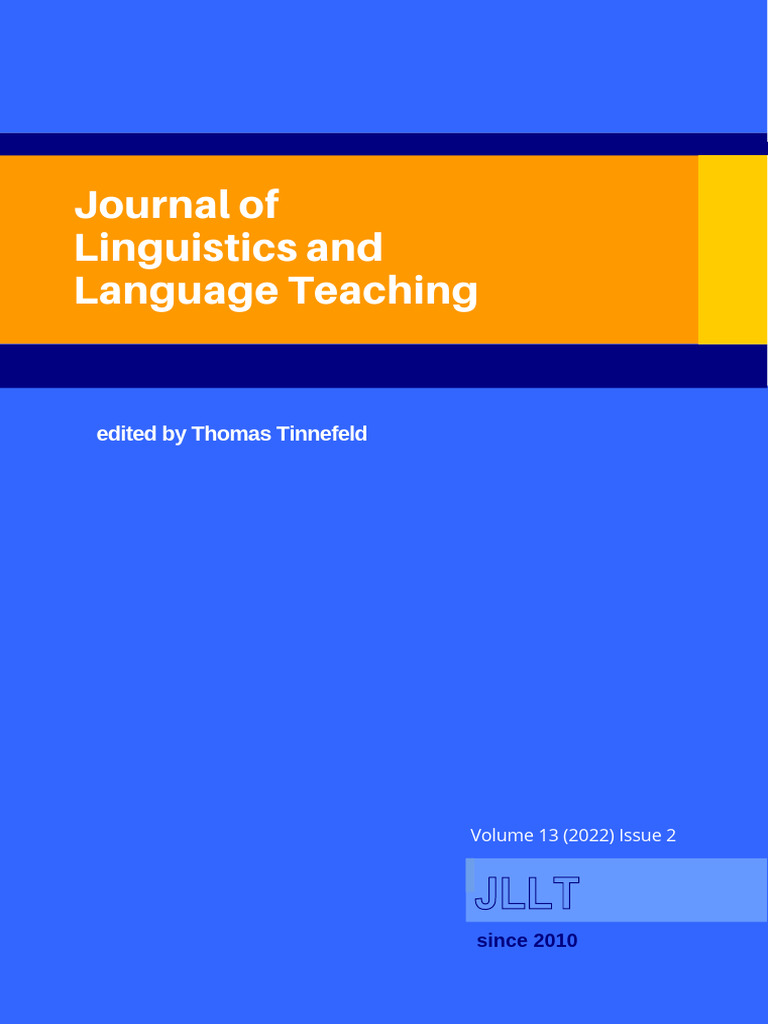 JLLT Volume 13 (2022) Issue 2 | PDF | Academic Journal | Multilingualism