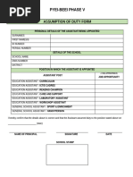Assumption of Duty Form | PDF