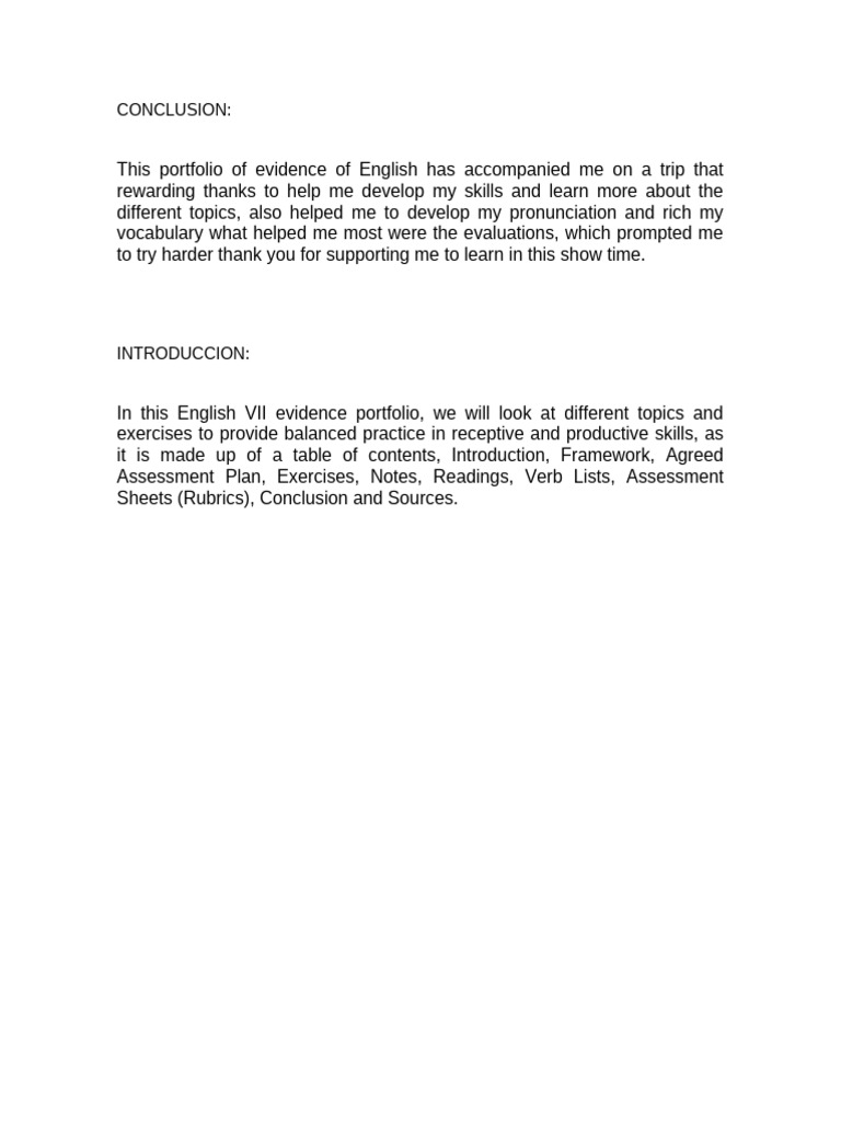Conclusion Ingles Ut | PDF