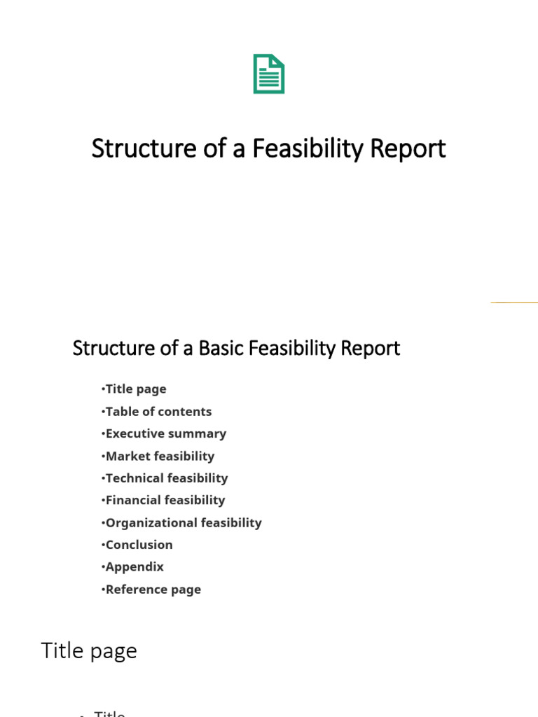 Structure of The Feasibility Study | PDF | Feasibility Study | Business