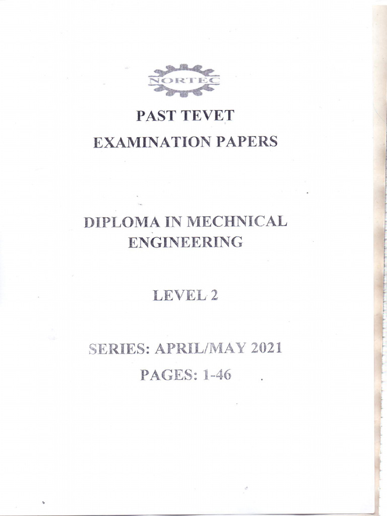 2021 APRIL LEVEL II - DIPLOMA IN MECHANICAL ENGINEERING | PDF