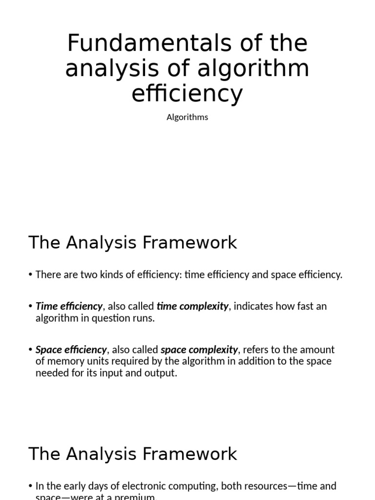 Fundamentals of The Analysis of Algorithm Efficiency | PDF | Time Complexity | Computer Science