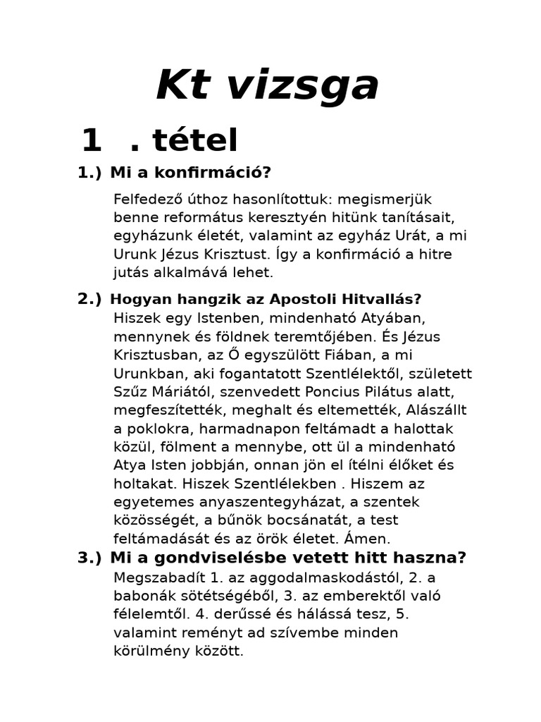 KT VIZSGA | PDF