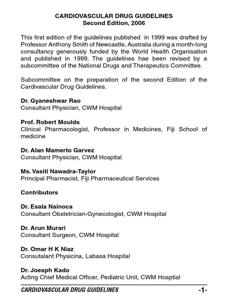 Cardiovascular Drug Guidelines 2nd Edition 2006 | PDF | Hypertension ...
