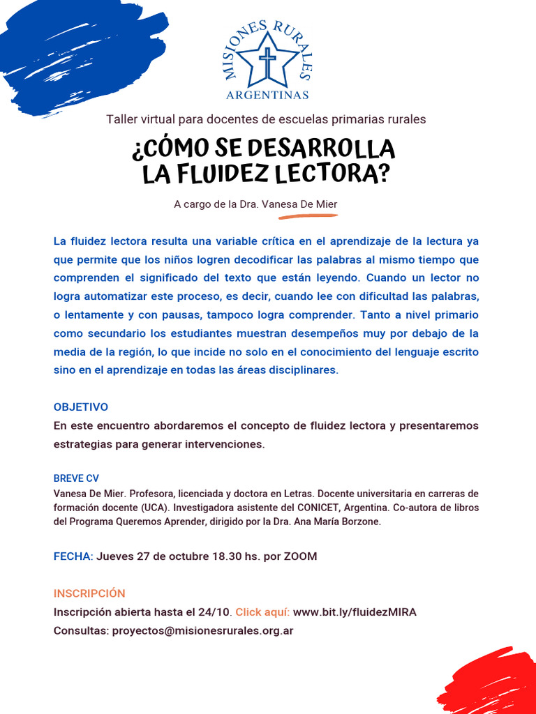 Taller - ¿Cómo Se Desarrolla La Fluidez Lectora | PDF