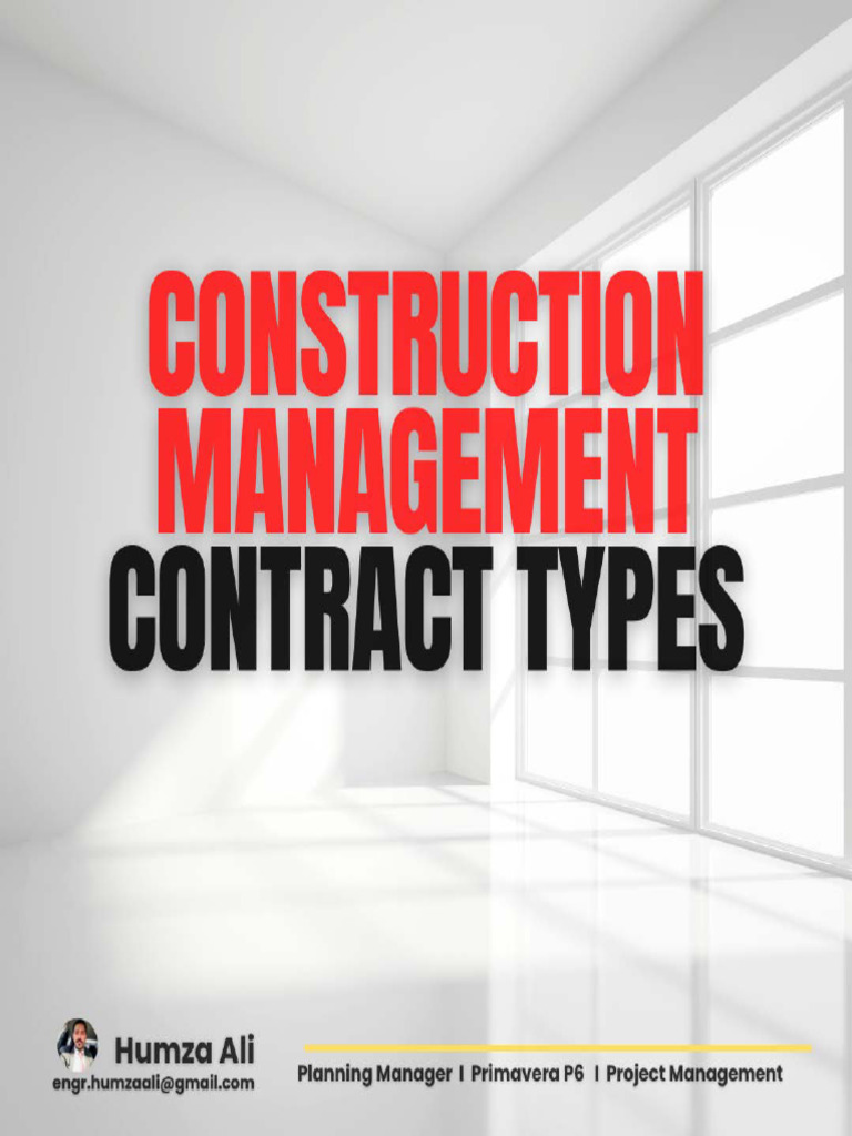 Construction Management Contract Types 1681417111 | PDF