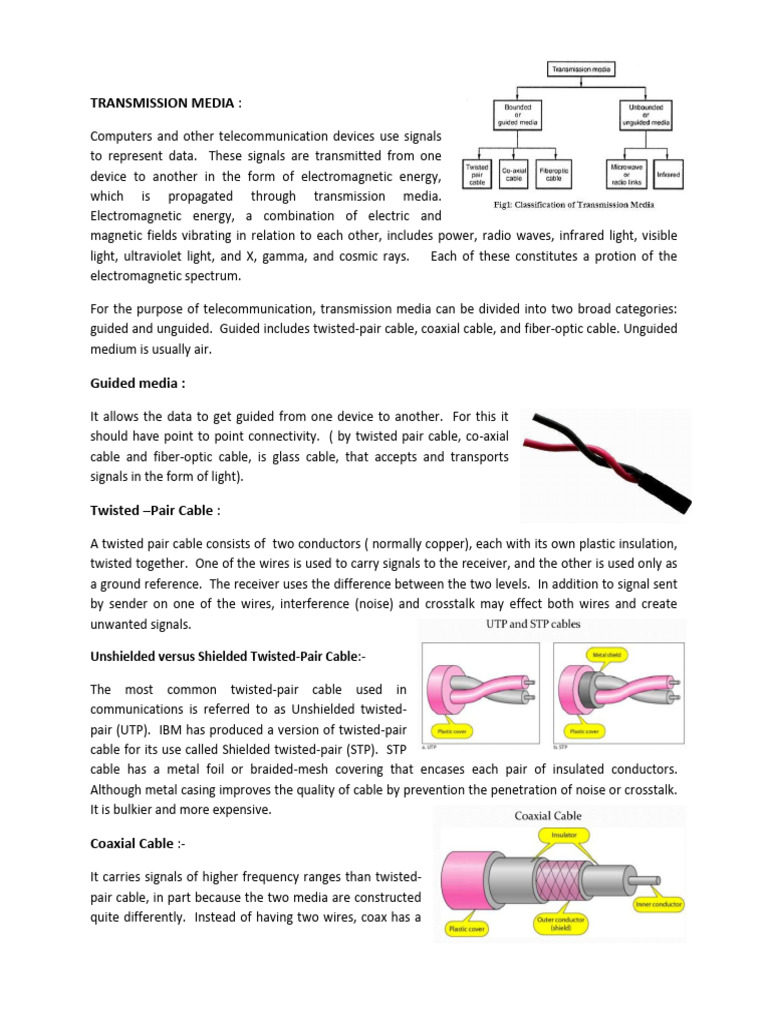 Chapter 2 Transmission Media in PDF | PDF | Transmission Medium | Radio Propagation