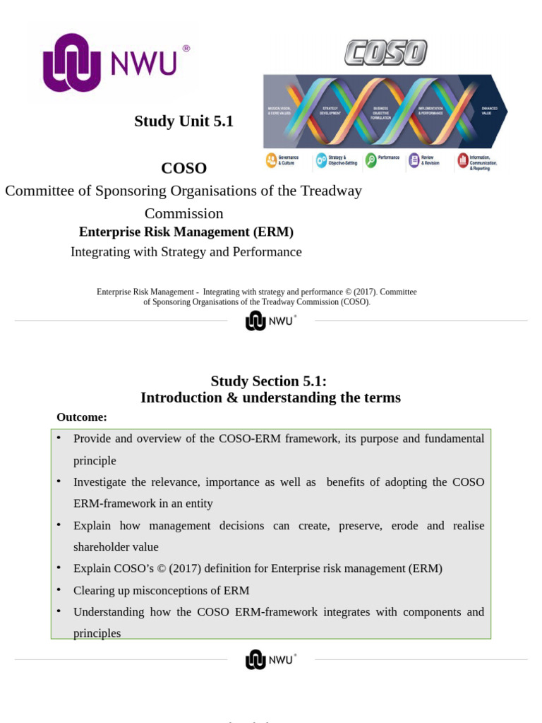 NEW SU+5.1+COSO+ERM+Intro,+understanding+the+terms+ +components | PDF ...