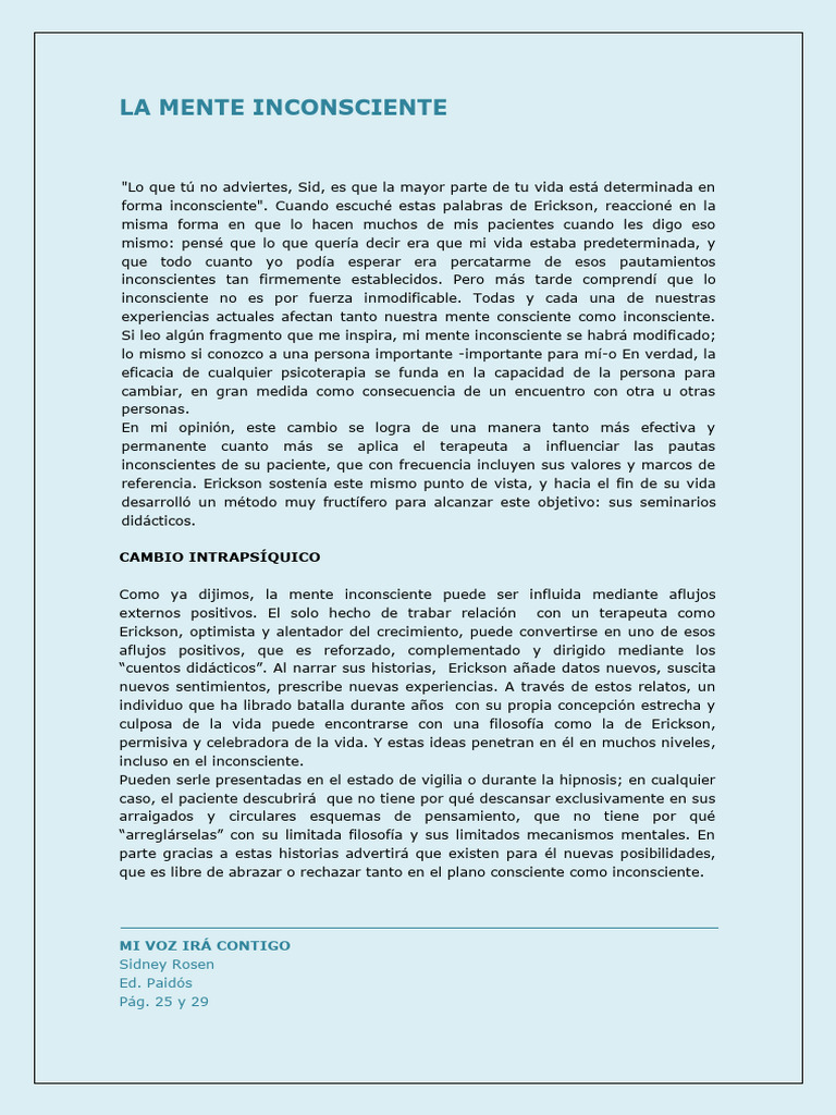 Mente Inconsciente | PDF | Mente inconsciente | Mente