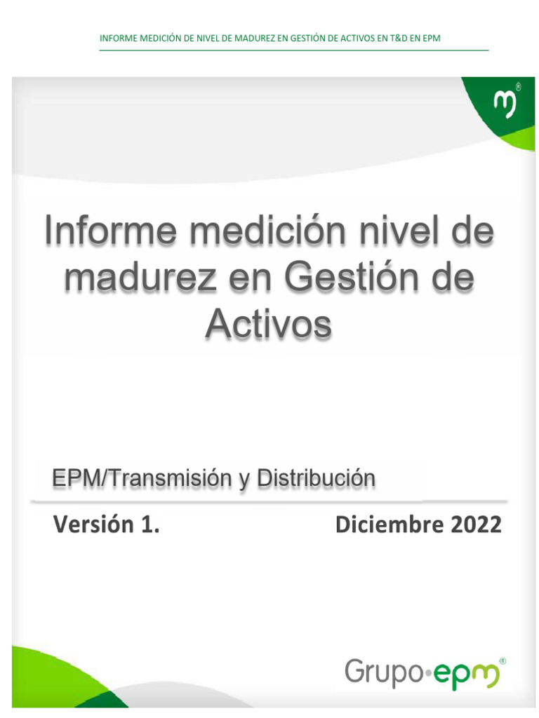 Informe de Madurez Epm | PDF | Software
