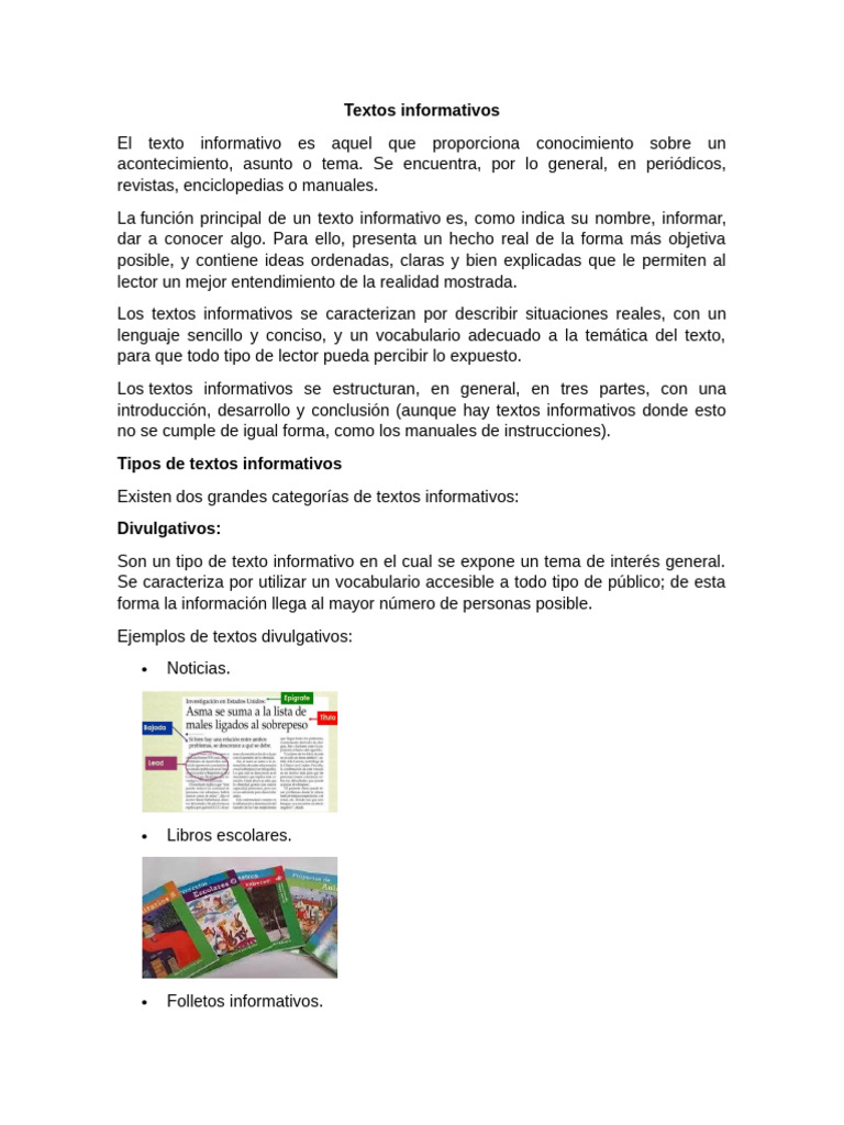 Textos Informativos | PDF