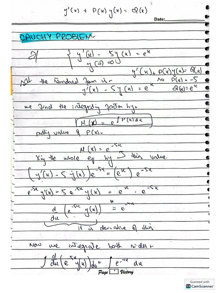 Cauchy Problem Exan Qs | PDF