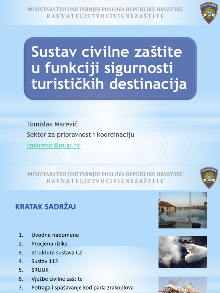 5.sustav Civilne Zaštite U Funkciji Sigurnosti Turističkih Destinacija ...