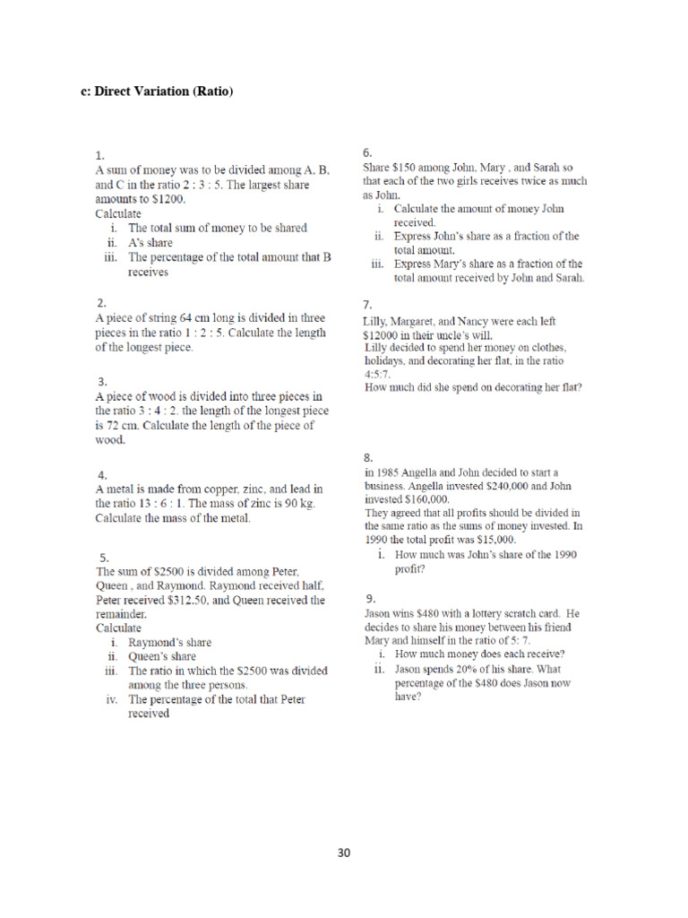 3. Direct Proportion | PDF