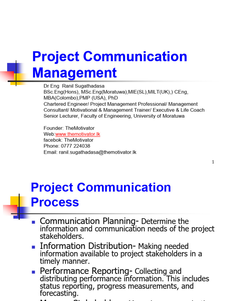 DS 6 - Project Communication Management | PDF | Project Management | Communication