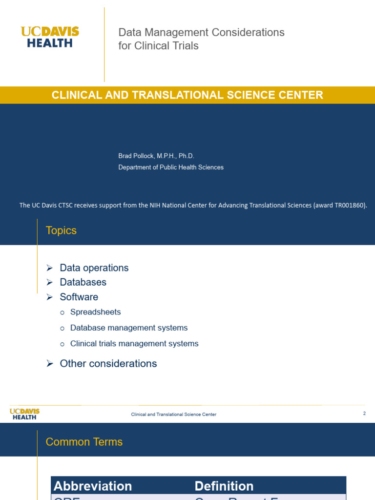 Data Management Considerations For Clinical Trials 2020 | PDF | Databases | Spreadsheet