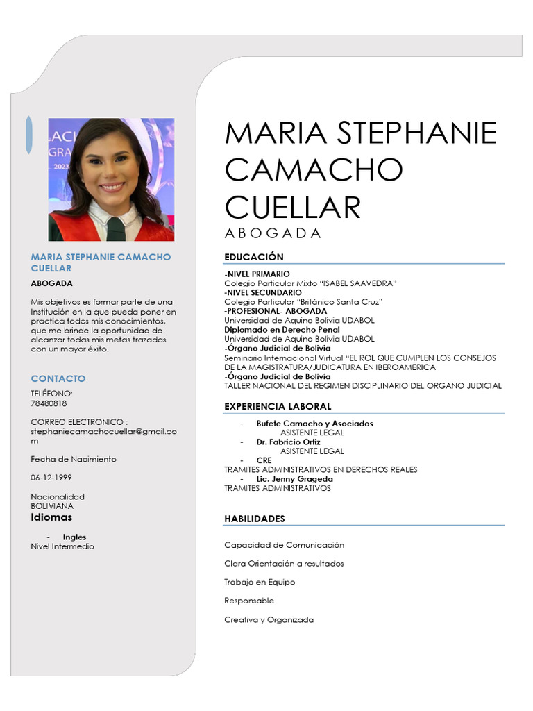 CV Stephanie Camacho Act | PDF