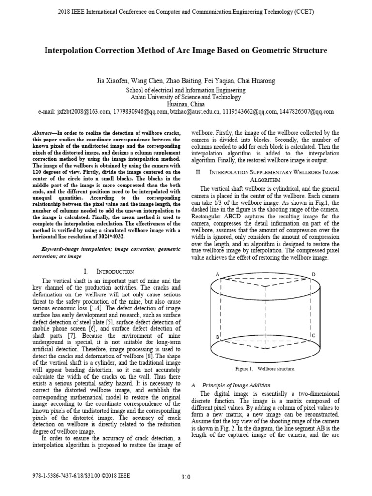 2018, Xiaofen - Interpolation Correction Method of Arc Image Based On ...