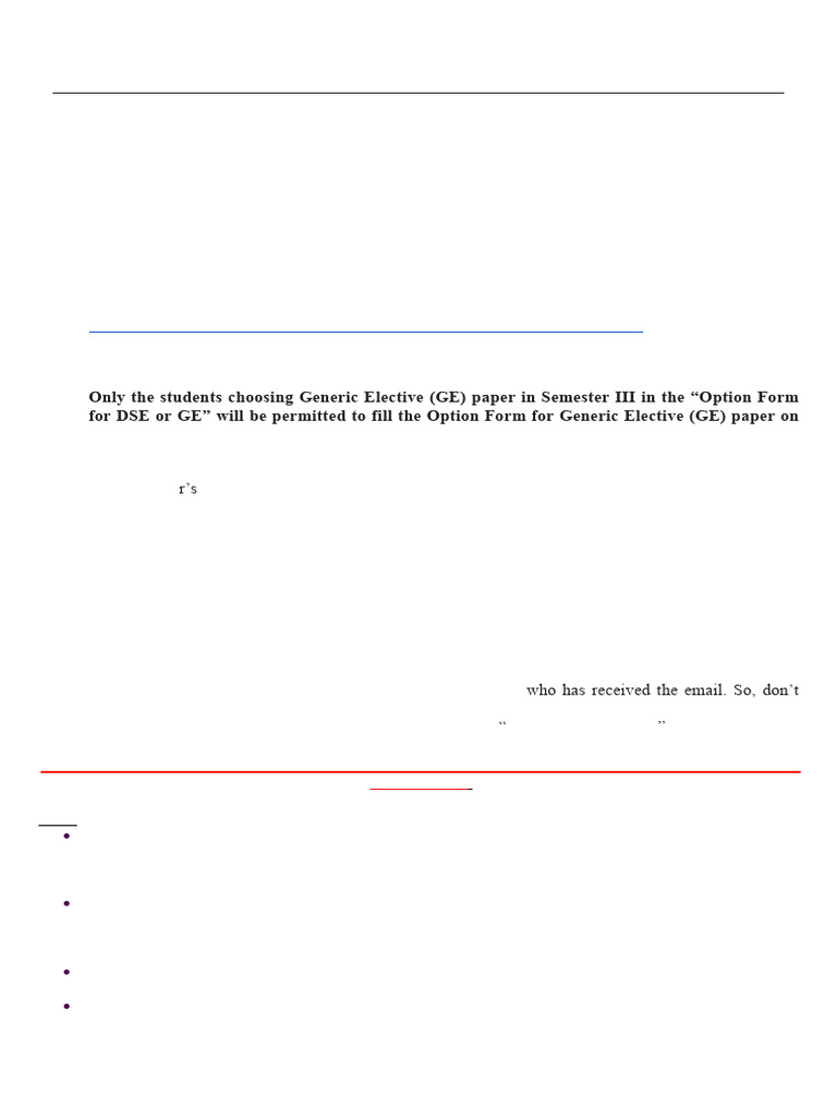 Instructions For Generic Elective - 3 (GE - 3) For Students of Semester ...