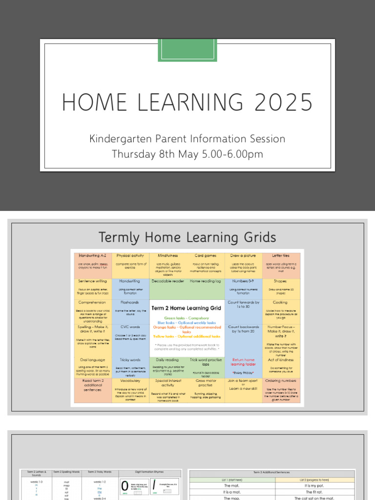 Kindergarten Home Learning Guide 2025 | PDF | Learning | Human ...