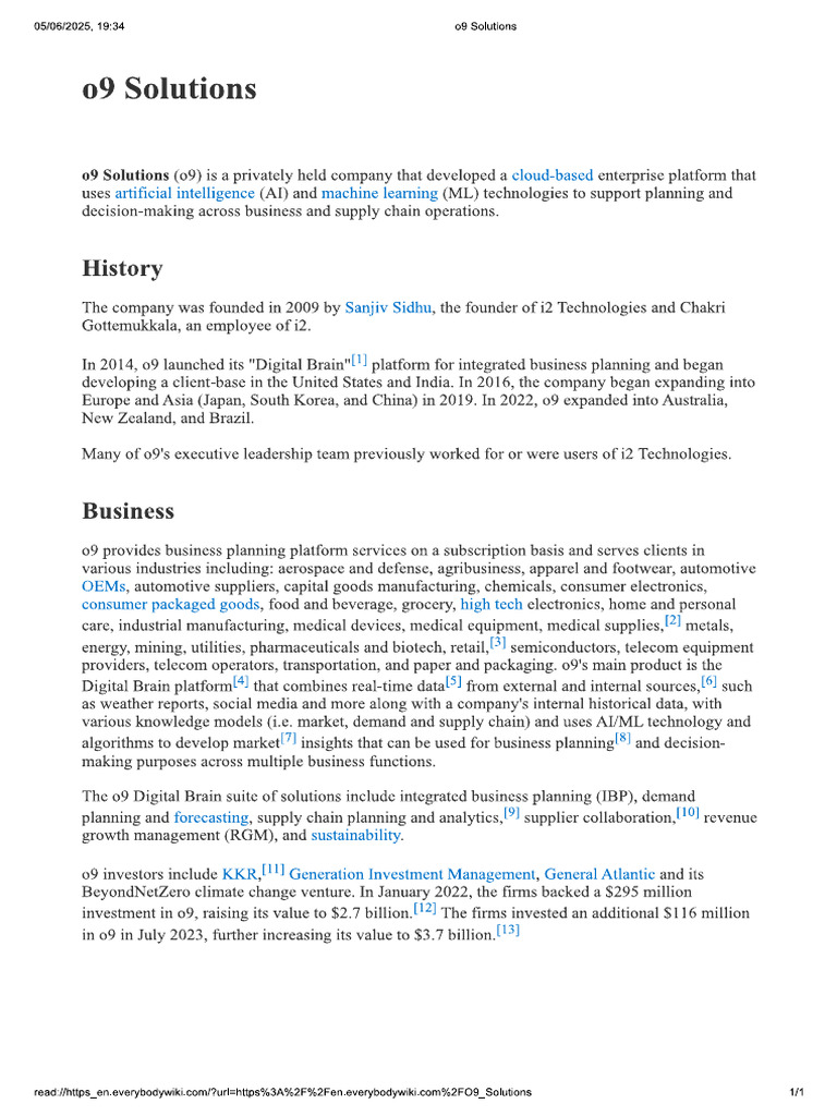 O9 Solutions Everybodywiki | PDF