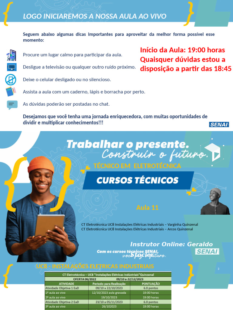 AULA - 11 - UC8 Instalações Elétricas Industriais | PDF | Fiação ...